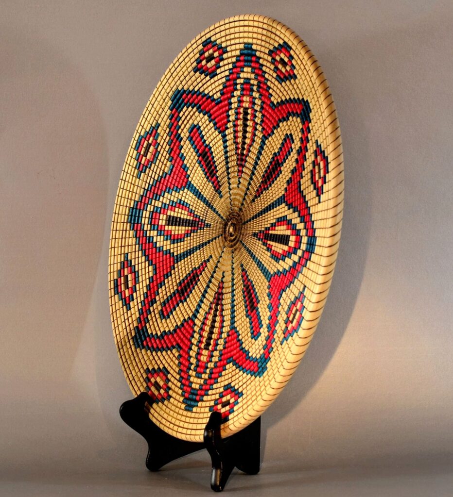 Maple Platter With Basket Illusion - Al The Turner